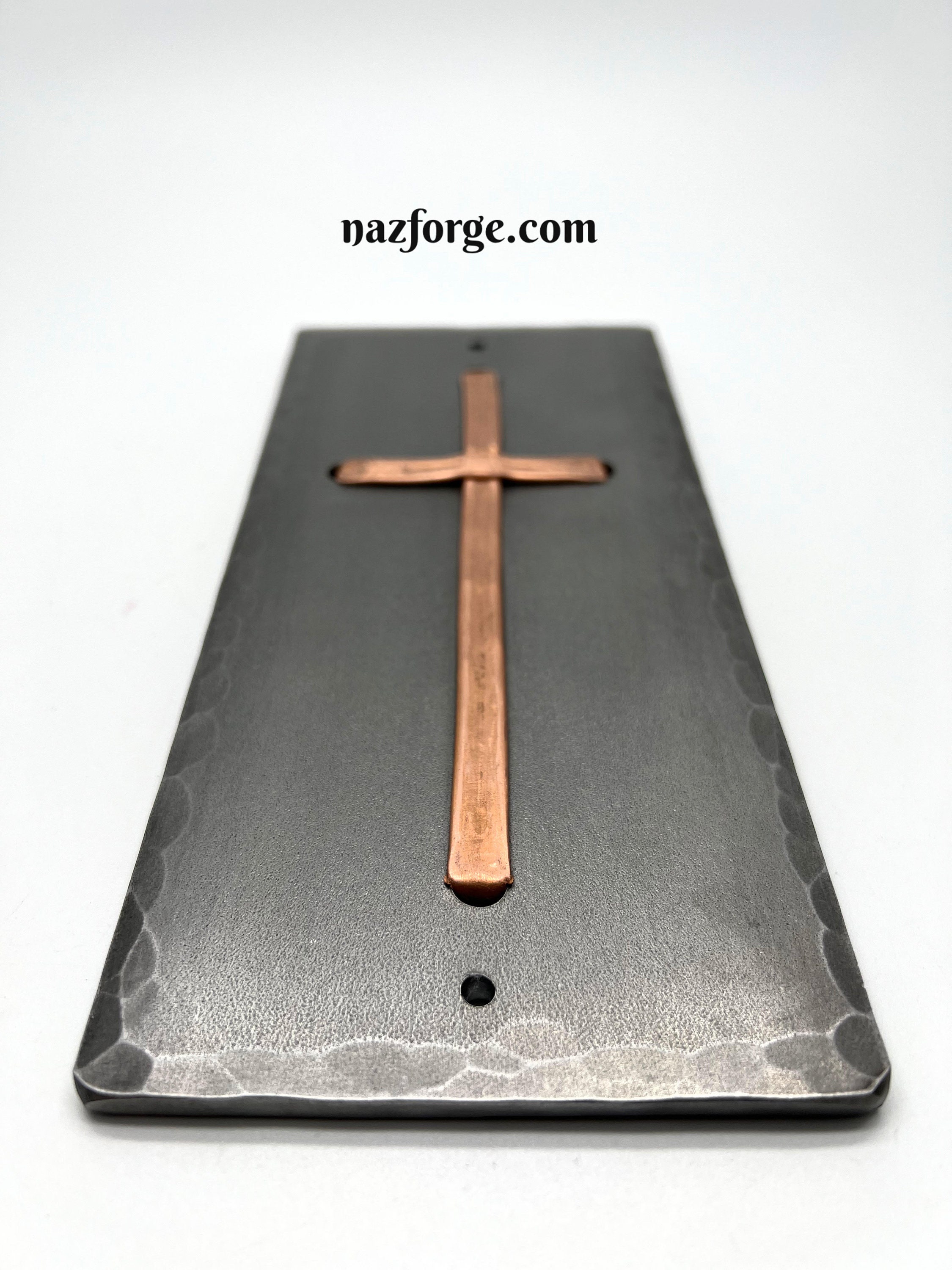 LARGE CHRISTIAN CROSS Wall Fixture - by Blacksmith Naz - Gift Idea for ...