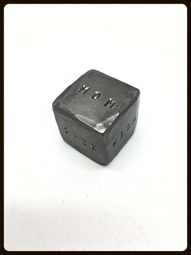 1" PERSONALIZED DIE Hand Forged and Personalized by Blacksmith Naz ...