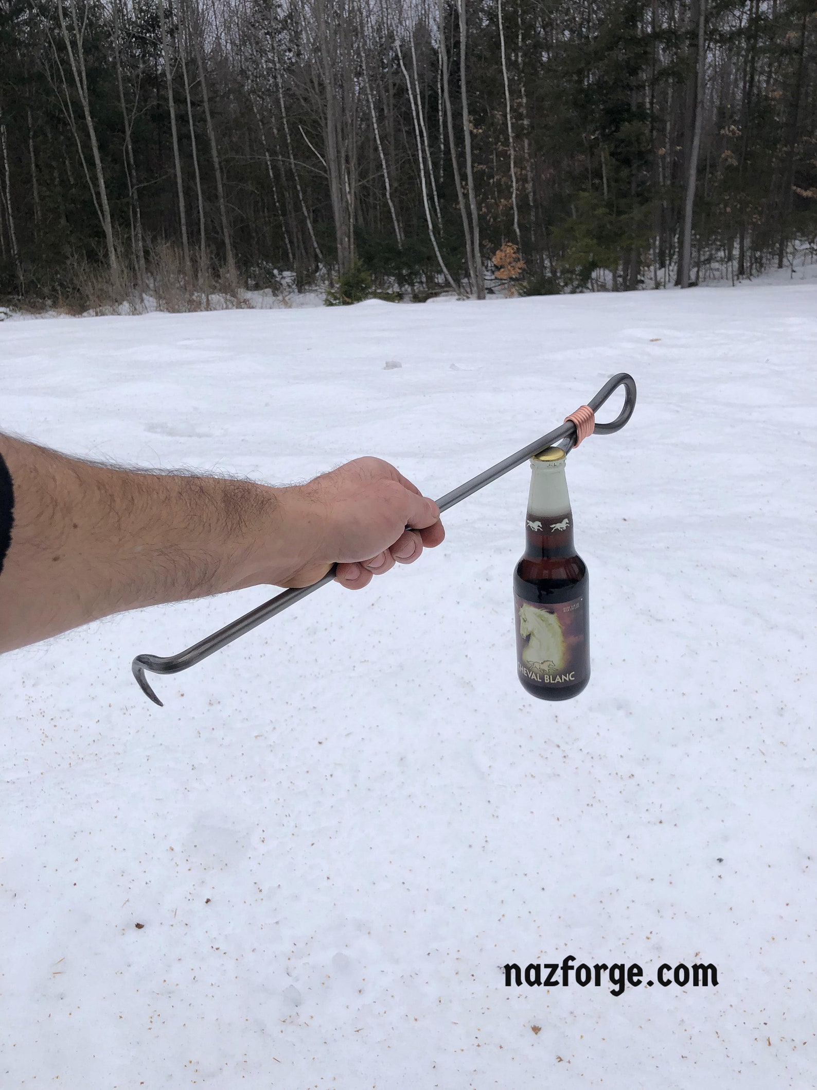 BBQ TOOL Steak Flipper With Bottle Opener - Hand Forged Grill Tool ...