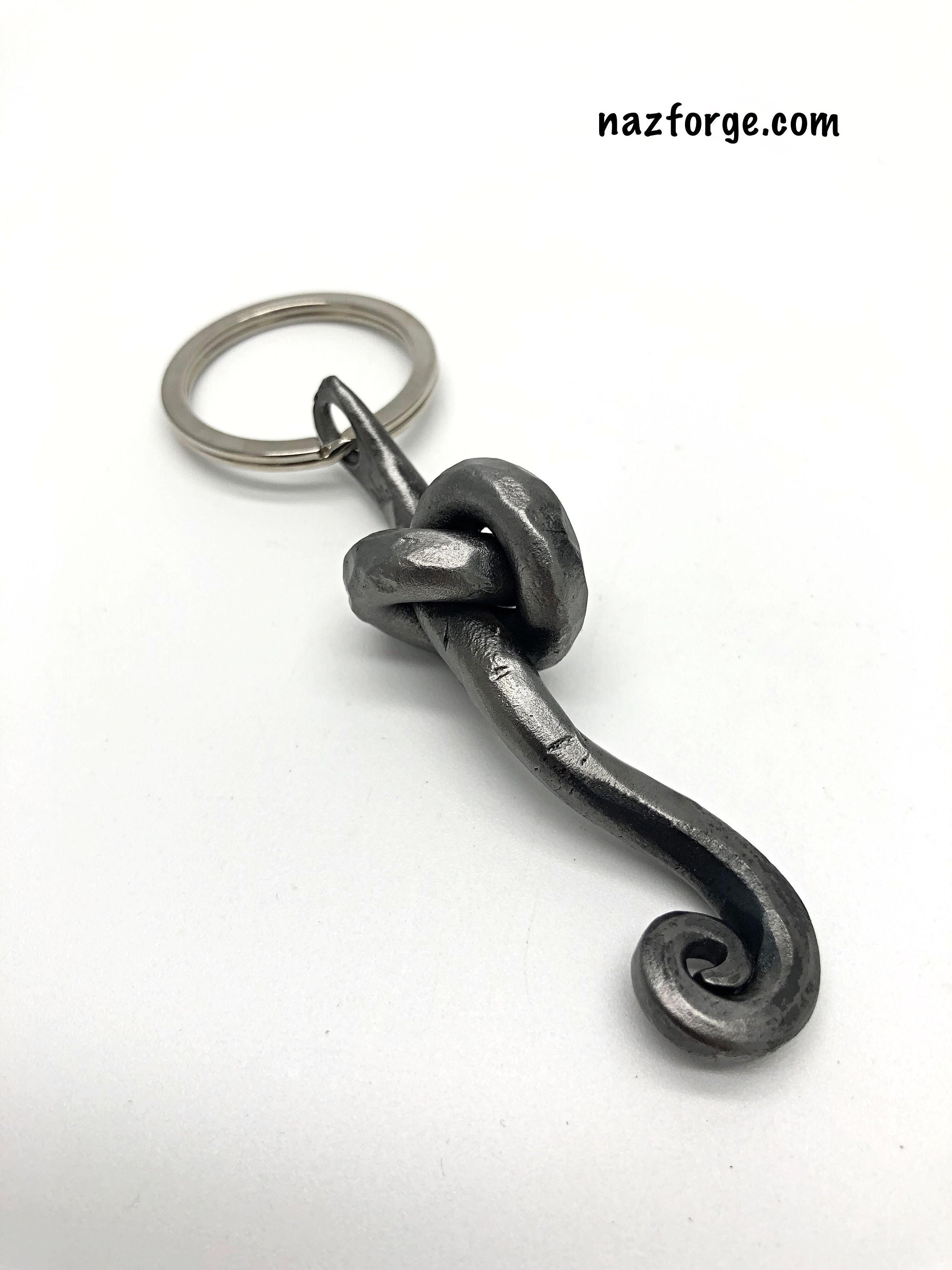 KNOT KEYCHAIN - Wedding Gift - Hand Forged Key Holder Hand Made by Naz ...