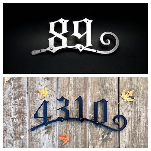 House Number / Iron House Numbers 5 Inch./ House Address / | Etsy