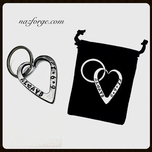FORGED HEART KEYCHAIN - 6th (iron) or 11th (steel) Wedding Anniversary ...