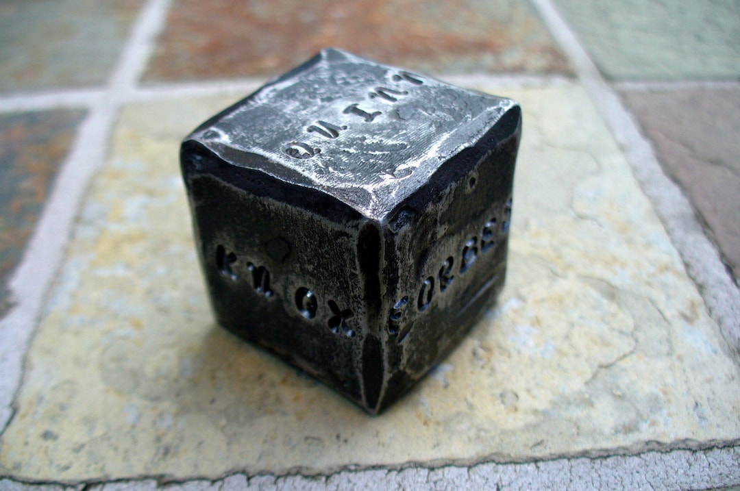 1" PERSONALIZED DIE Hand Forged and Personalized by Blacksmith Naz ...