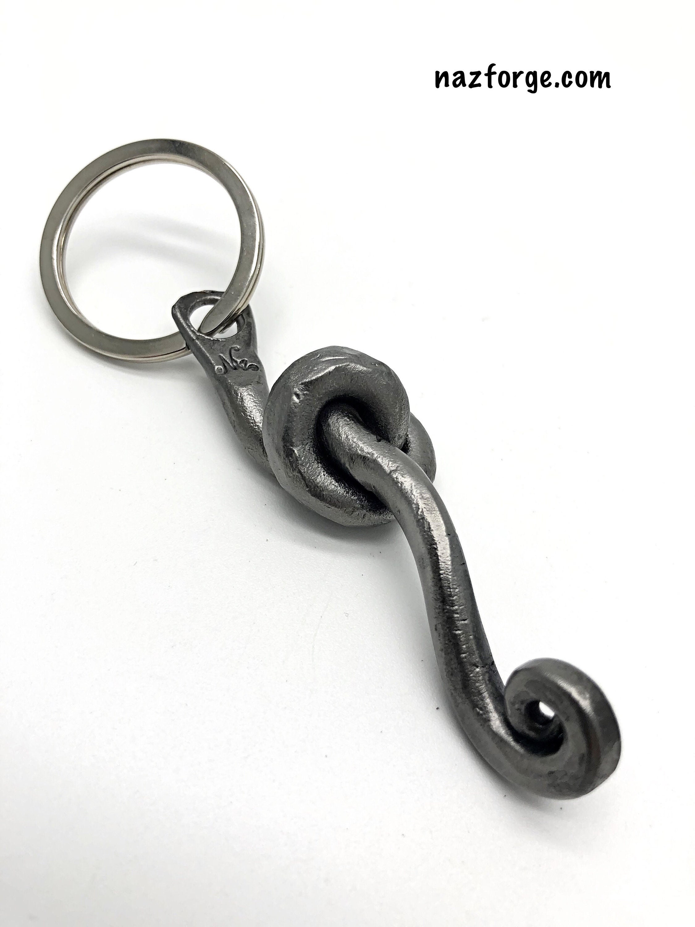 KNOT KEYCHAIN - Wedding Gift - Hand Forged Key Holder Hand Made by Naz ...
