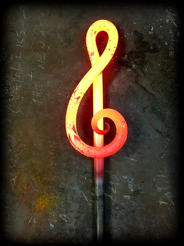 TREBLE CLEF HOOK - Music Note - Musical - Hand Forged by Blacksmith Naz ...