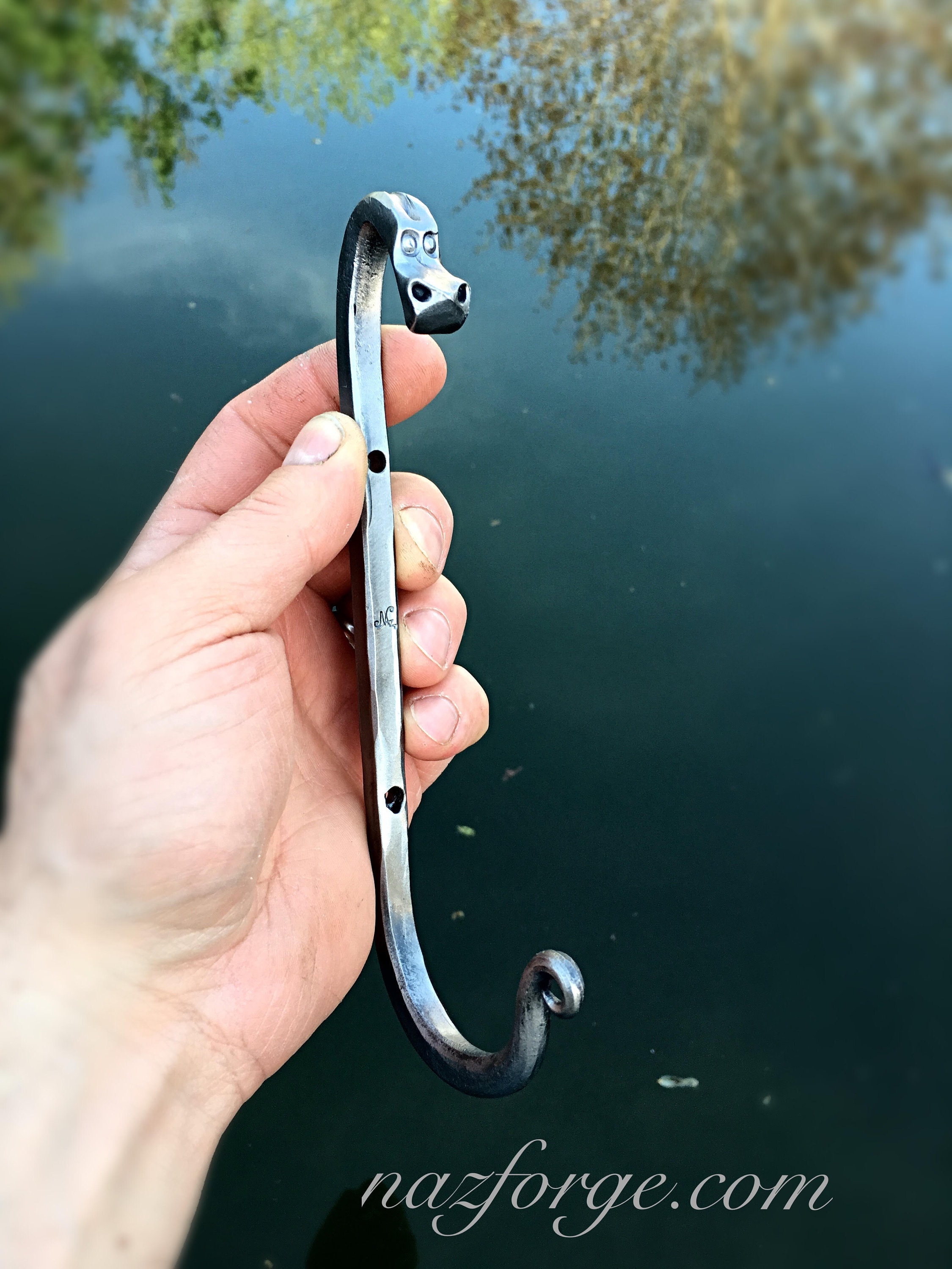 DRAGON HOOK 5/16 Hand Forged by Blacksmith Naz - Metal Dragon ...