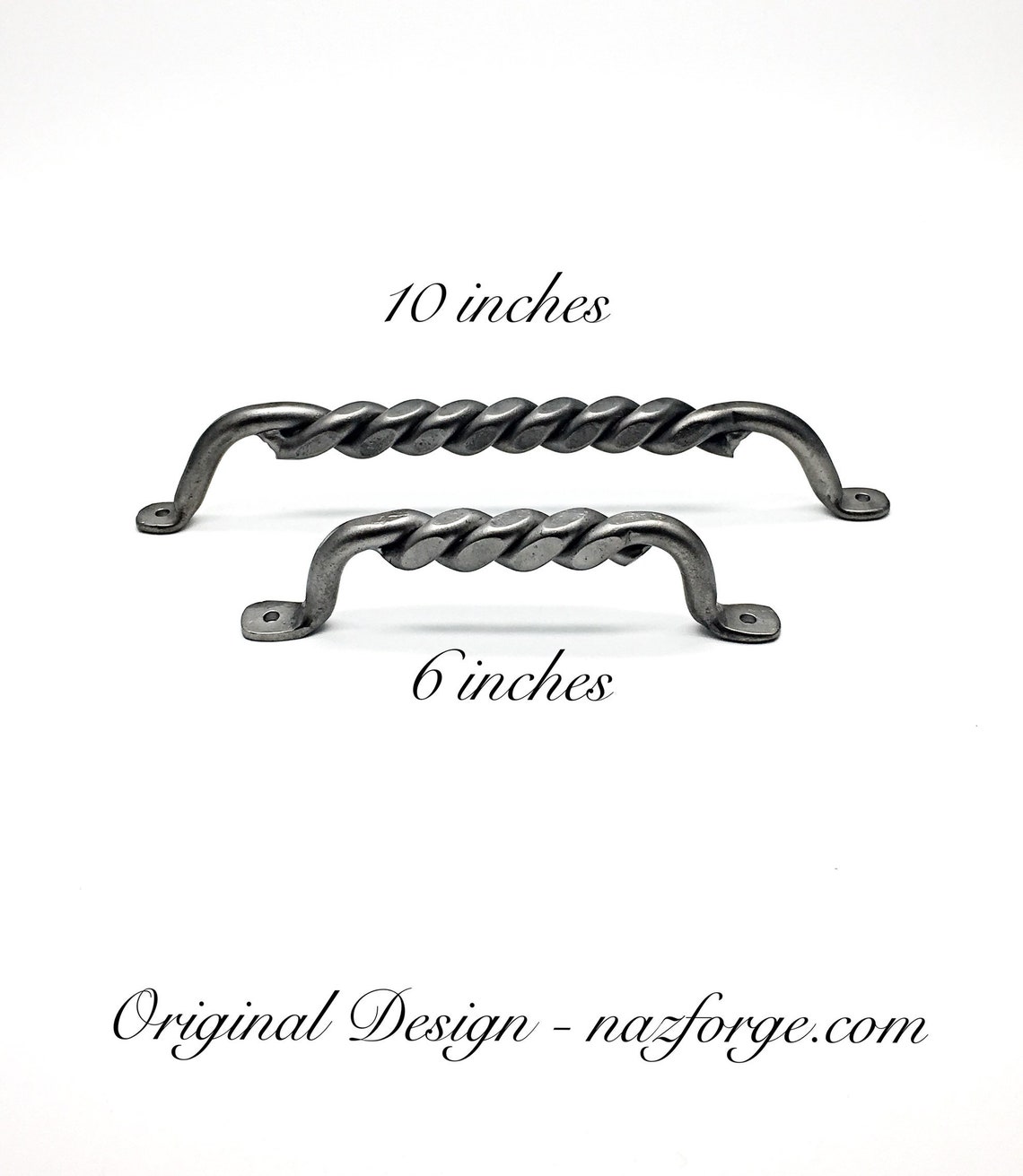 7 Inch Twisted Handle Hand Forged Hardware Cabinet Pull - Etsy