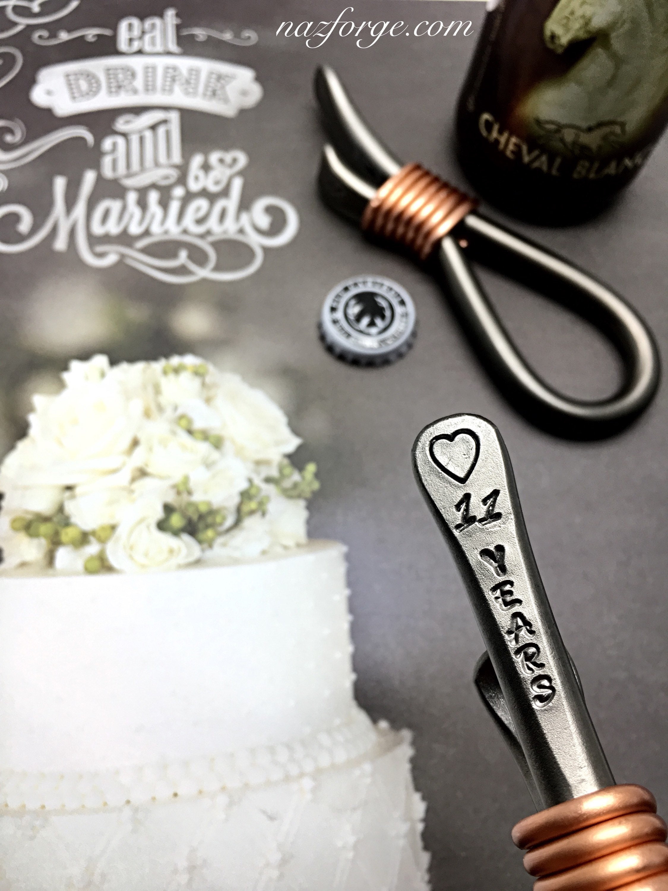 11th Year Steel Wedding Anniversary Gift Bottle Opener For Etsy