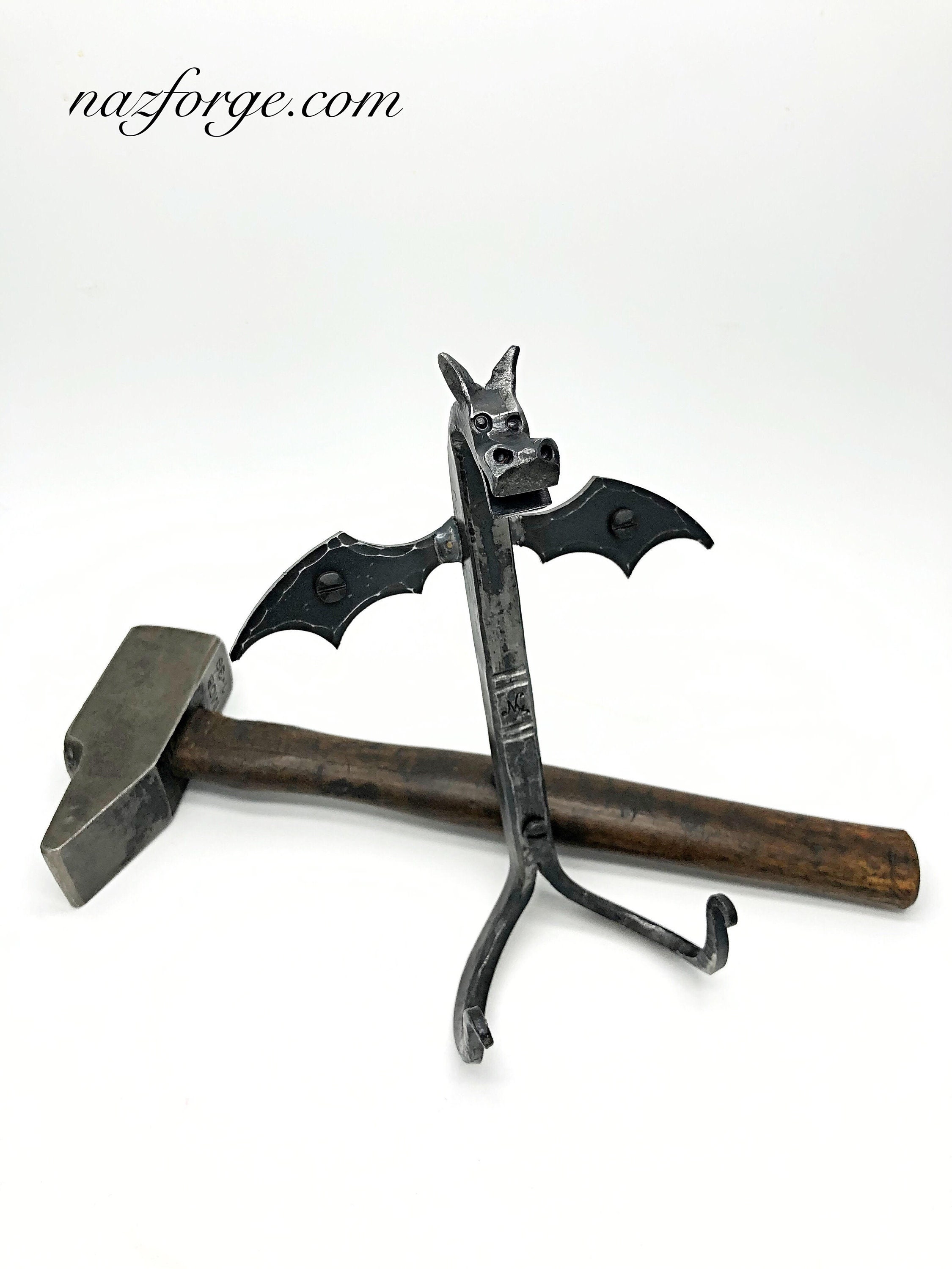 X-Large Dragon Double 1/2 Hand Forged by Blacksmith Naz - Metal Dragon ...