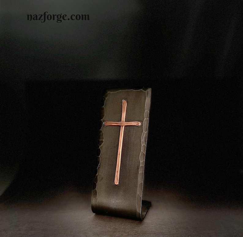 CHRISTIAN CROSS Desk or Table Top Decoration by Blacksmith - Etsy