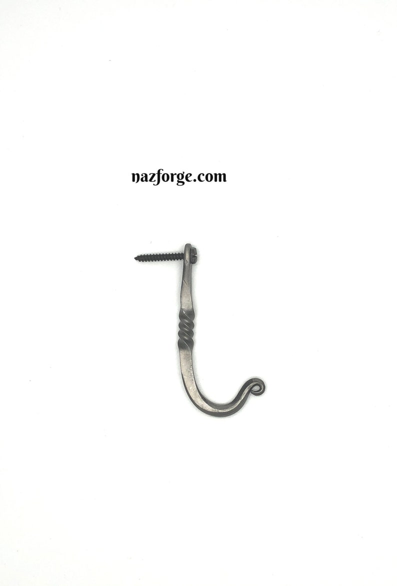 FORGED SMALL HOOK With Decorative Twist by Blacksmith Naz - Etsy
