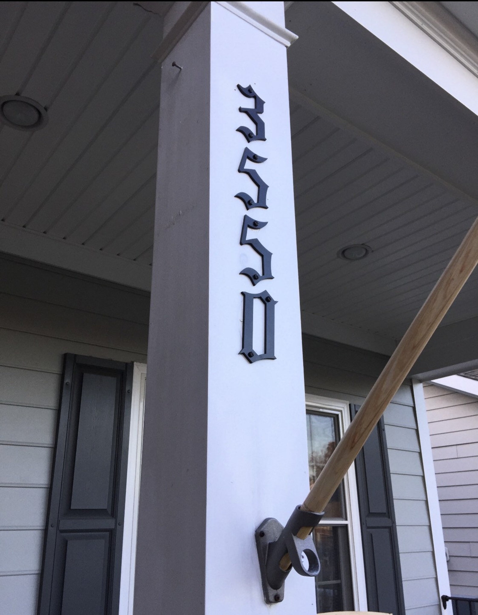 5 METAL HOUSE NUMBERS Old English Style 5 Inches - Etsy Canada