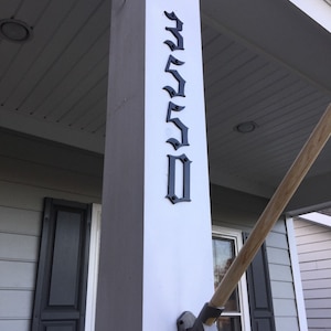 5" METAL HOUSE NUMBERS , Old English Style - 5 Inches High - Outside ...