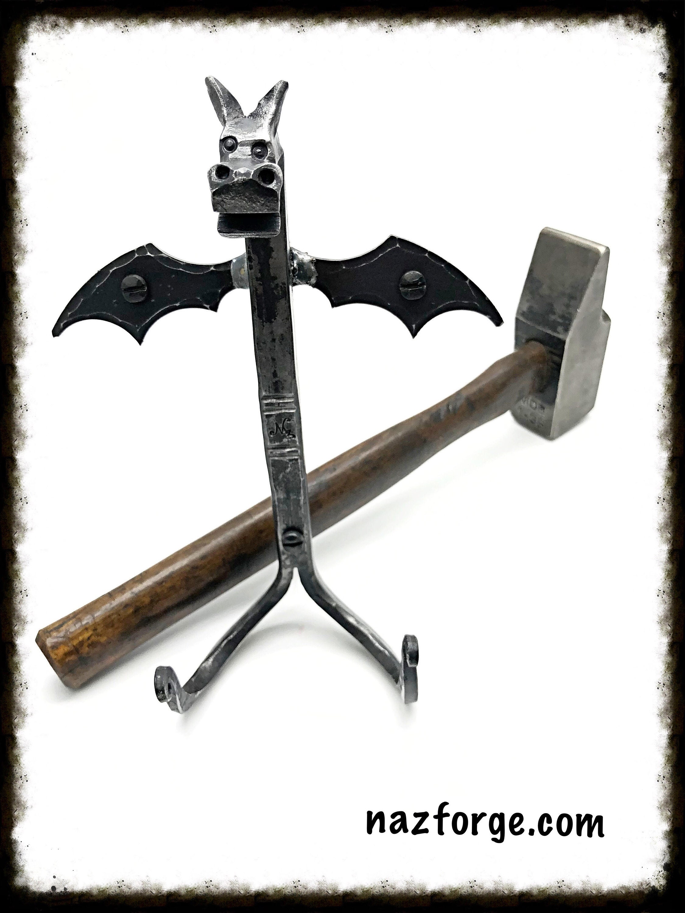 X-Large Dragon Double 1/2 Hand Forged by Blacksmith Naz - Metal Dragon ...