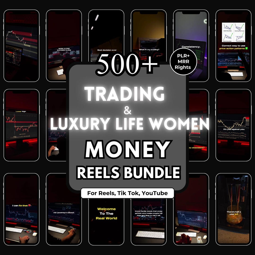 500+ Trading & Luxury Life Women Reels Bundle for Instagram and Tiktok ...