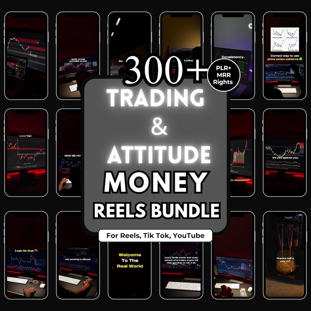 Trading & Attitude Money Reels Bundle | 300+ Viral Videos (digital ...