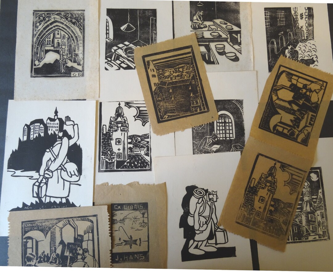 Antique Colditz WWII German Nazi POW Collection of Original 14 Prints ...
