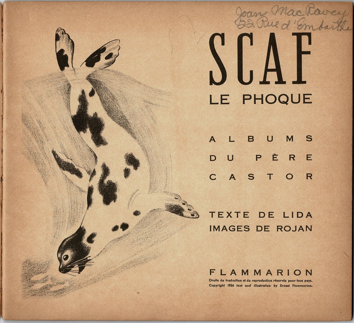 Antique Vintage Scaf. Le Phoque French Children's Book by - Etsy