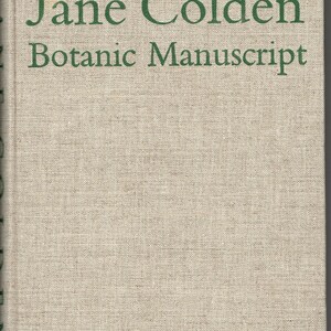 Botanic Manuscript of Jane Colden Book Garden Club Orange and Duchess ...