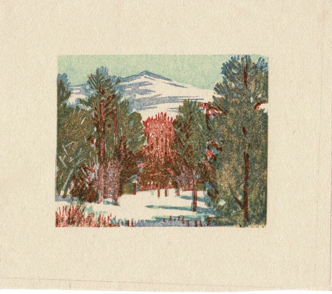 Antique Vintage Original Artist Louis Novak Signed Christmas Card NE ...