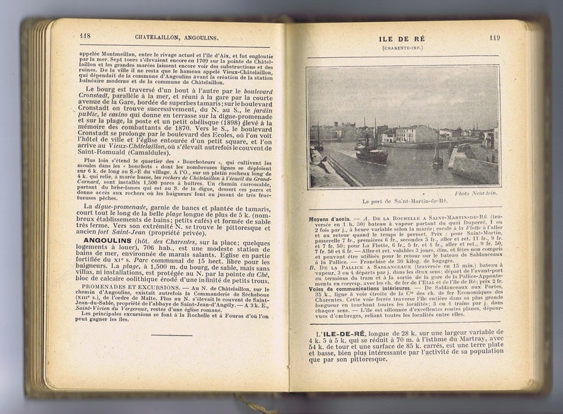 Antique Vintage Bains De Mer De L'ocean Guide Book 1923 History Travel ...