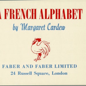 Antique Vintage A French Alphabet Book by Cardew Color Illus Graphic ...
