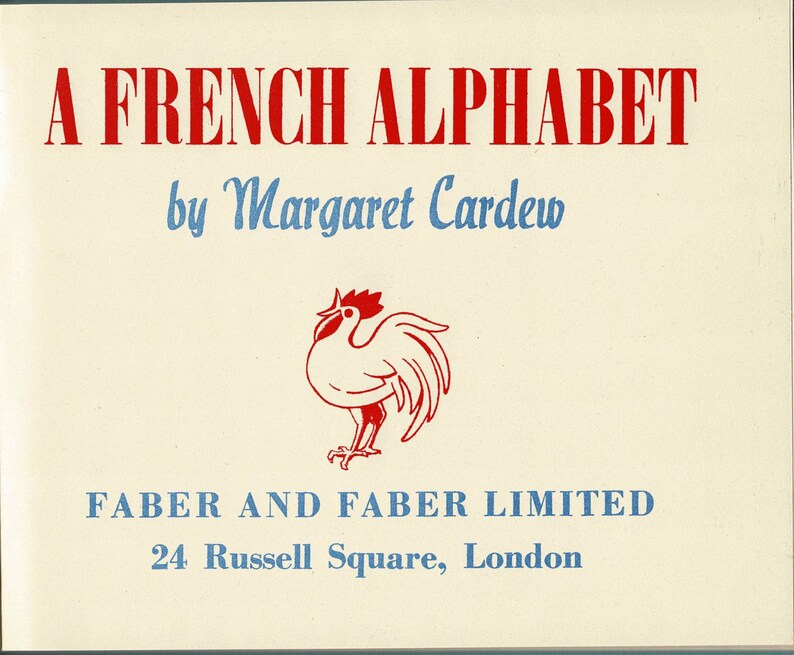 Antique Vintage A French Alphabet Book by Cardew Color Illus - Etsy
