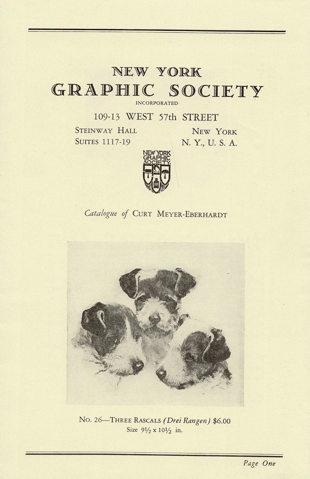 Antique Vintage Catalogue of Curt Meyer-eberhardt Animal Dog Art Modern ...