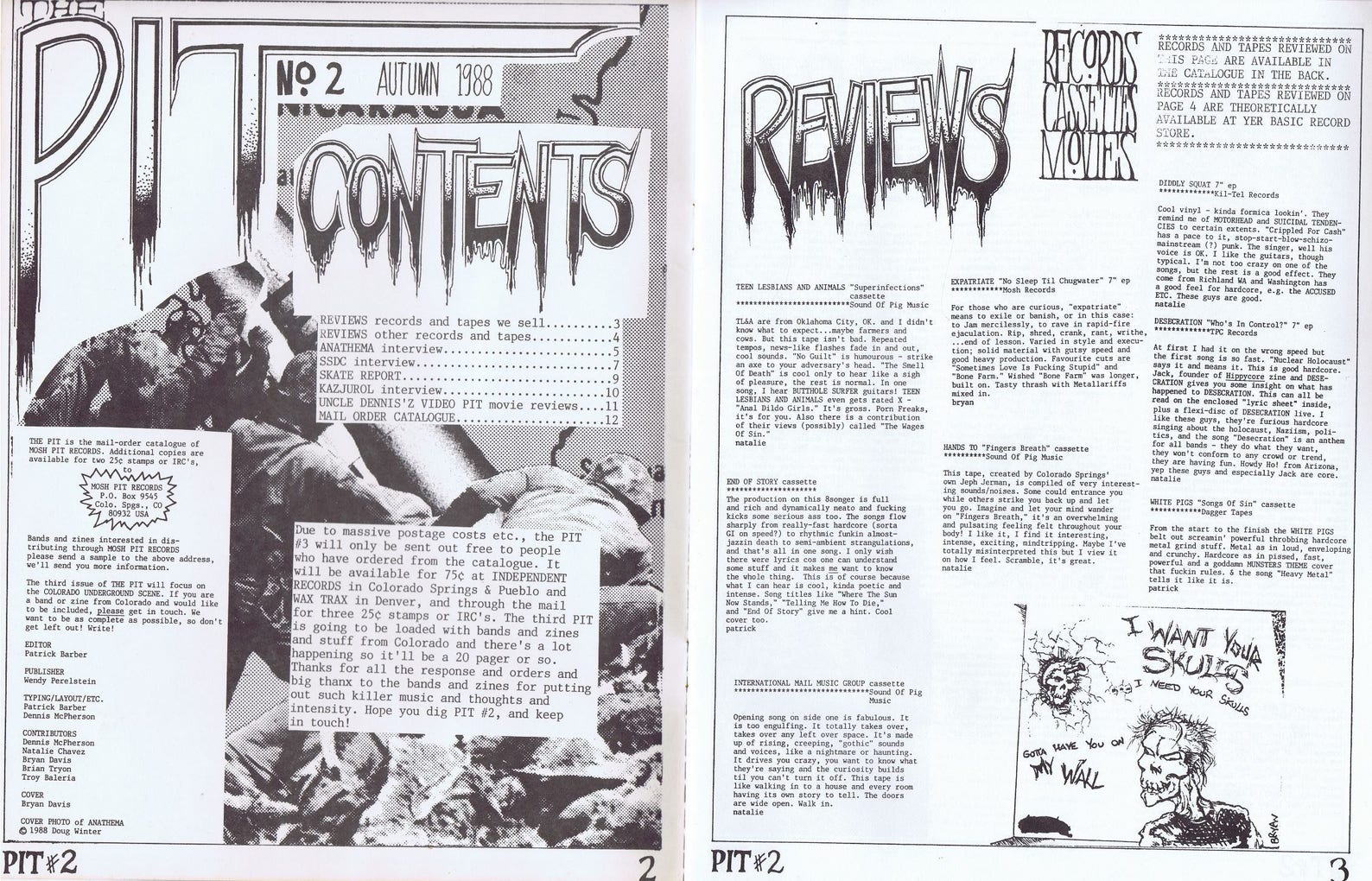 The Pit. Moshpit Records CO Springs 1988 Magazine Catalog Hard | Etsy