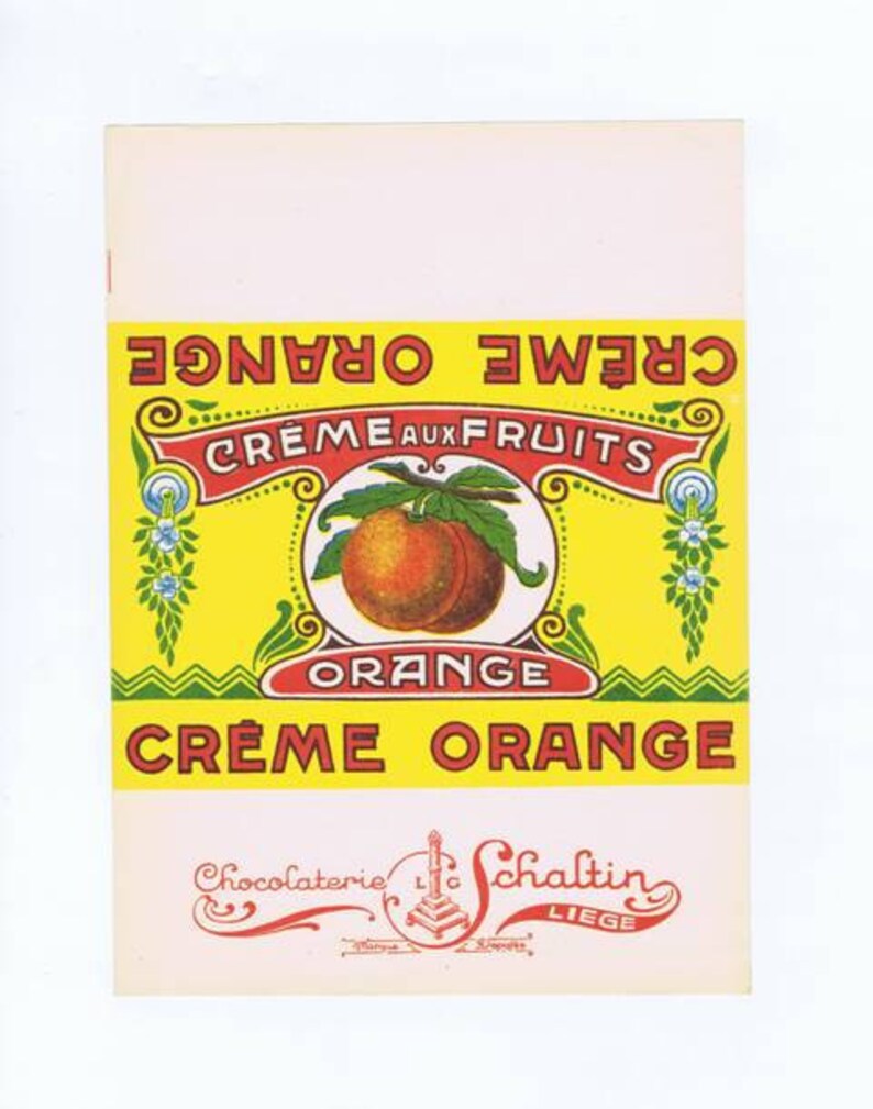 Vintage Belgian Creme Orange Chocolate Candy Wrapper Color - Etsy