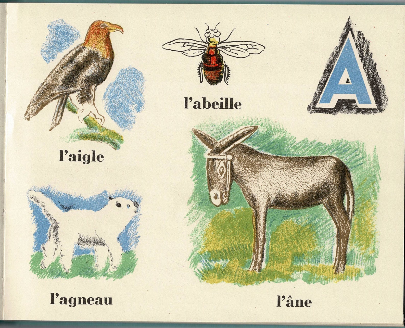 Antique Vintage A French Alphabet Book by Cardew Color Illus - Etsy
