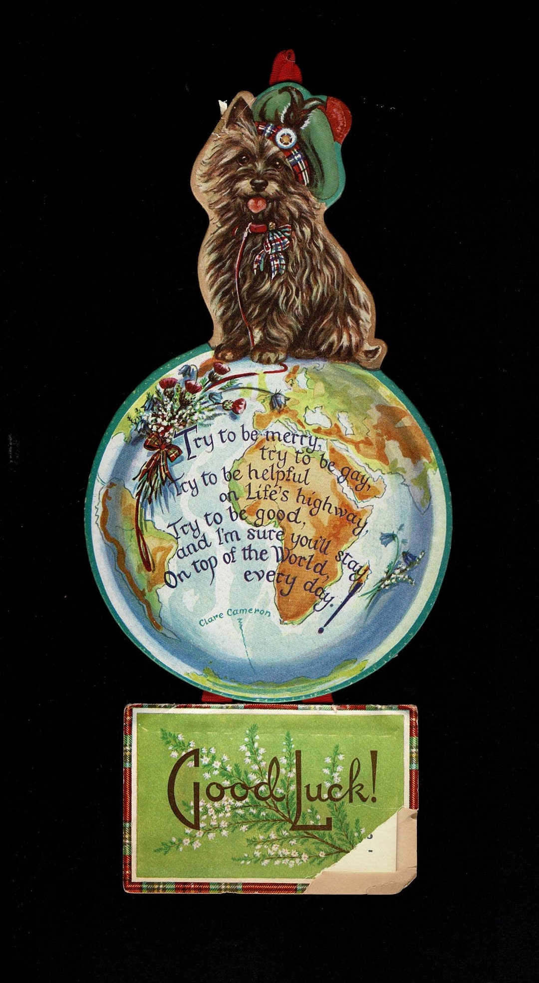 Antique Vintage Scottie Terrier Dog Calendar 1967 New Year - Etsy