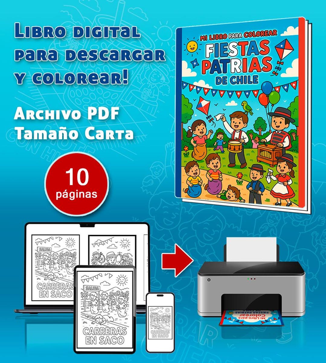 Printable Coloring Book – Chilean National Holidays – Kids Activity ...
