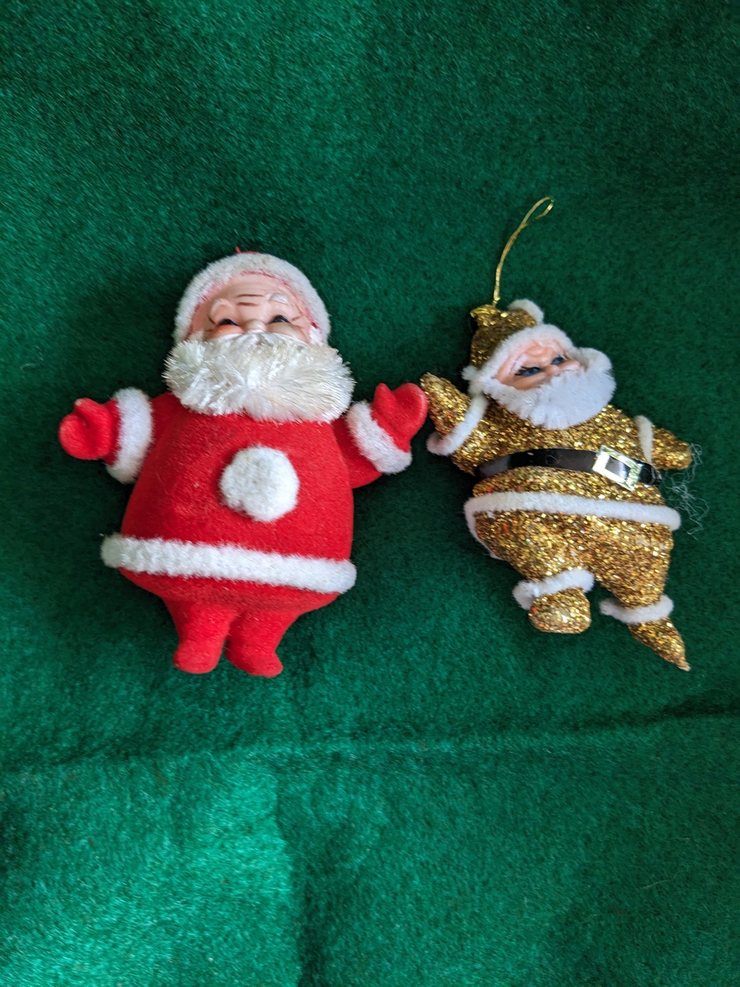 2 Vintage 1960's Santa Christmas Ornaments 4 Tall - Etsy