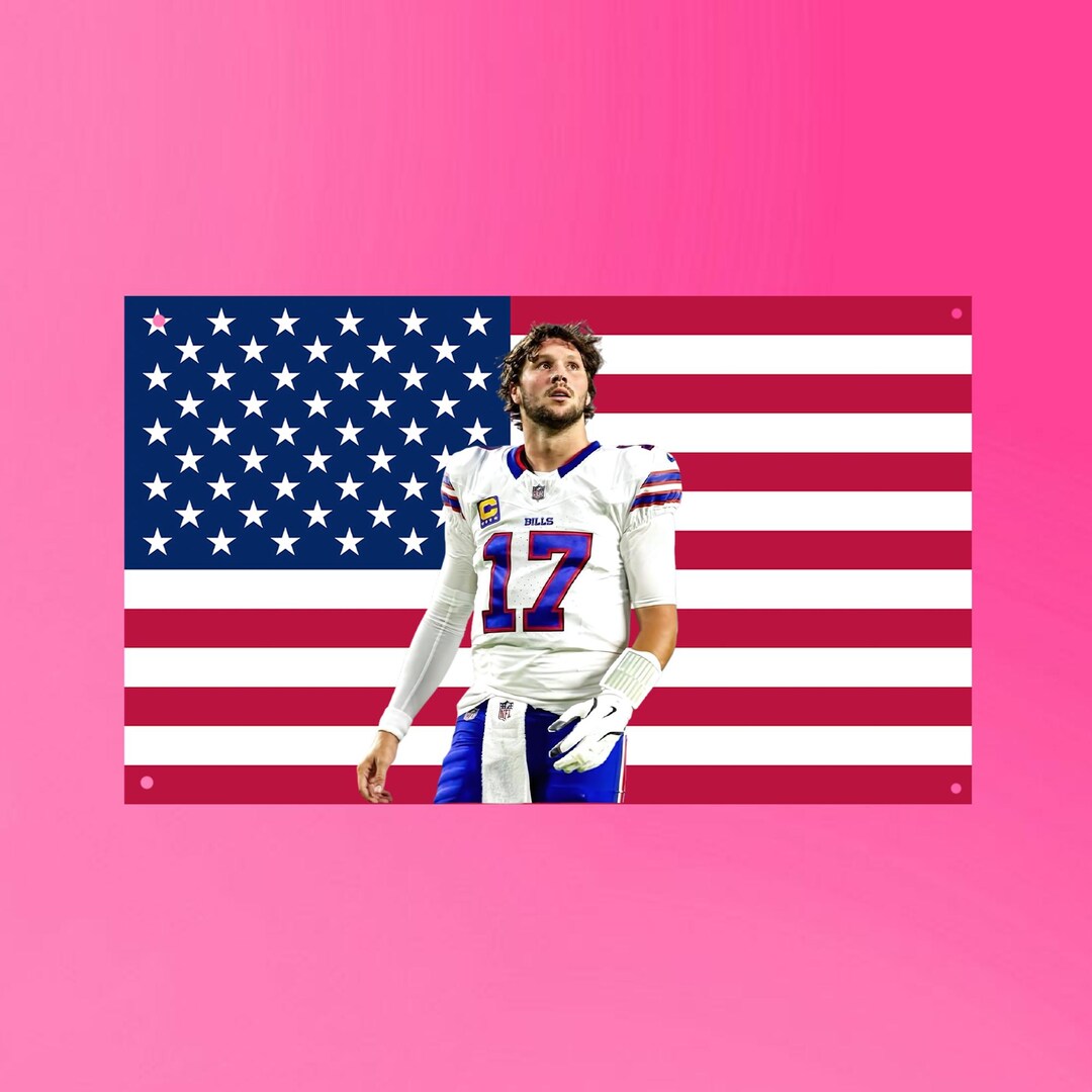Josh Allen Flag | Buffalo Football Wall Flag | Quarterback Tapestry ...