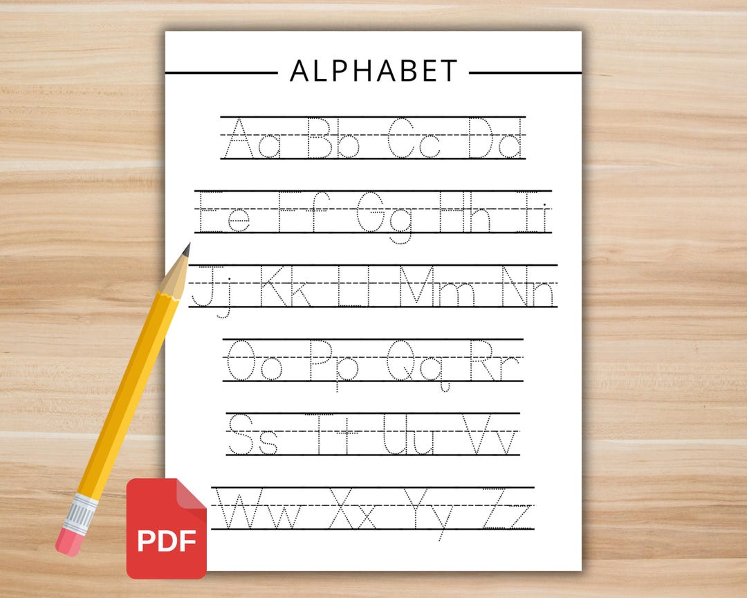 Alphabet & Number Tracing Worksheets Printable | Letter and Number ...