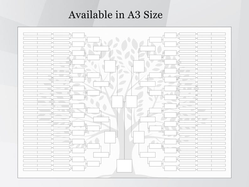 8 Generation Family Tree Template Editable, Family Tree Chart ...