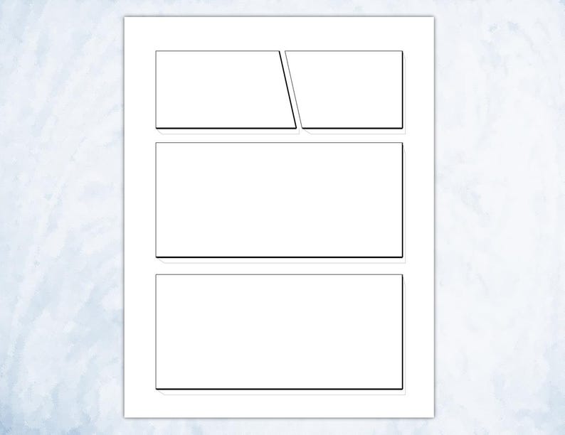 Blank Comic Strip Template Printable, 110 Page Comic Book Layout ...