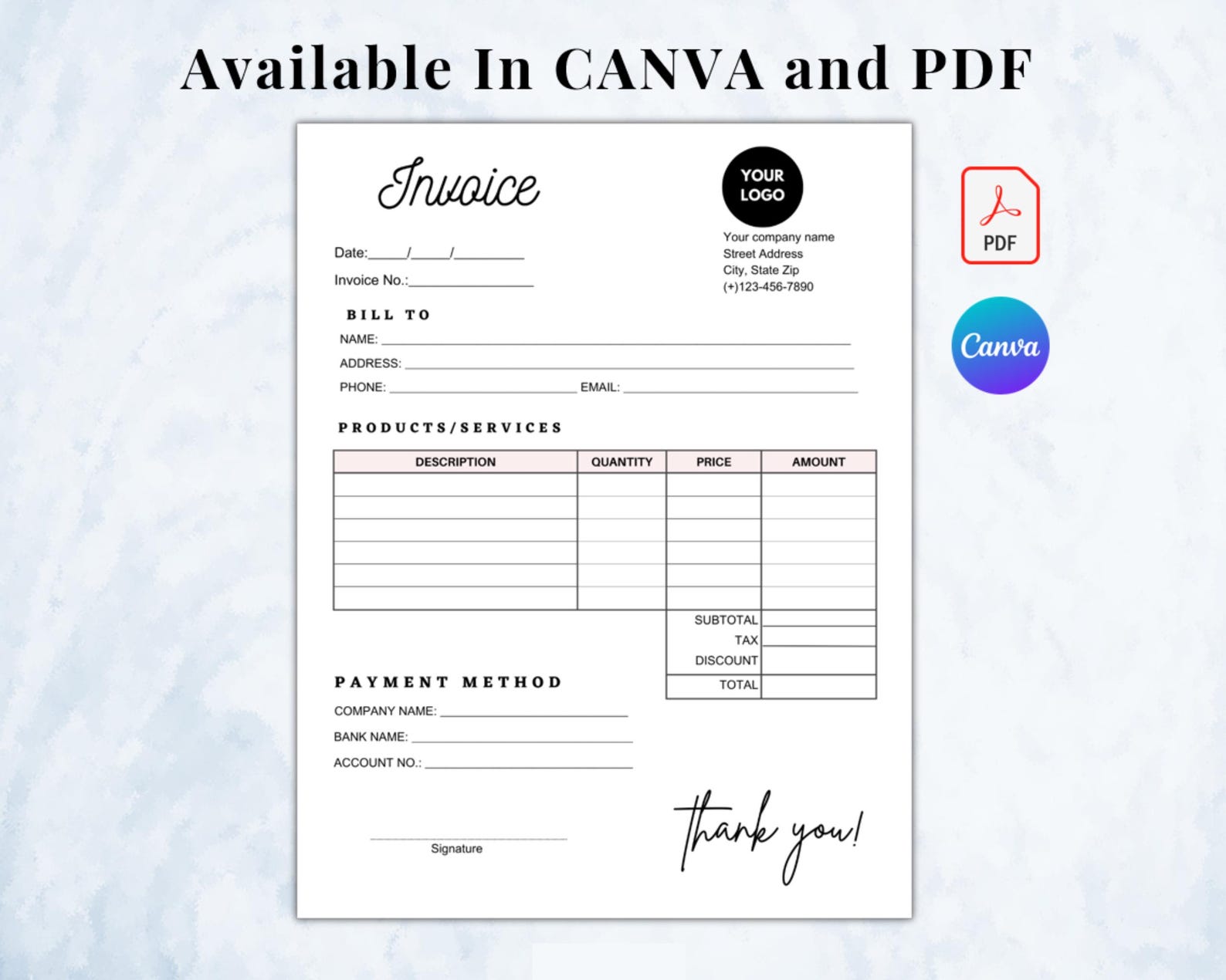 Printable Small Business Form, Editable Order Forms Bundle, Tshirt ...