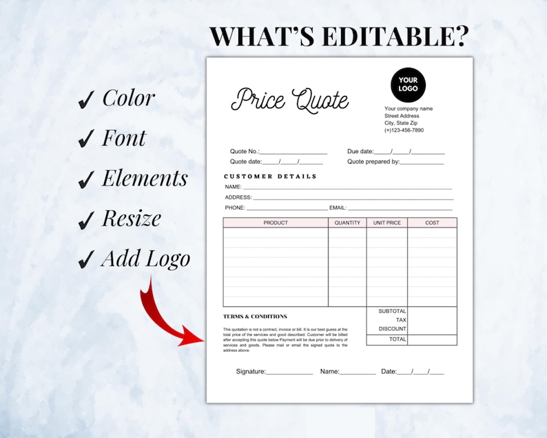Printable Small Business Form, Editable Order Forms Bundle, Tshirt ...