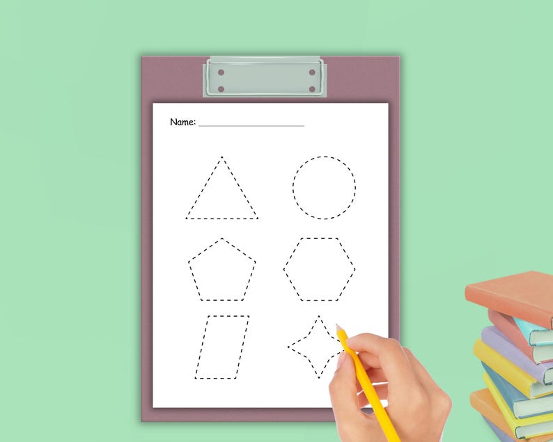 Preschool Line Tracing Worksheets Bundle, Line Trace Page Printable ...