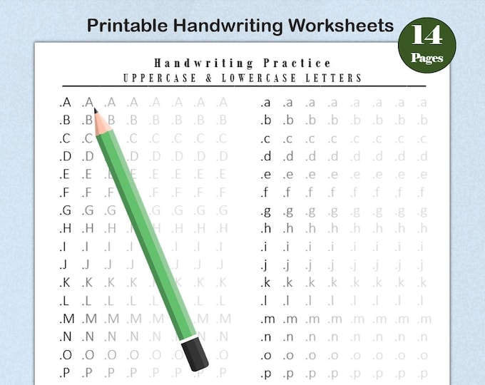 Calligraphy Handwriting Practice Worksheets Tracing Sheets Alphabet ...