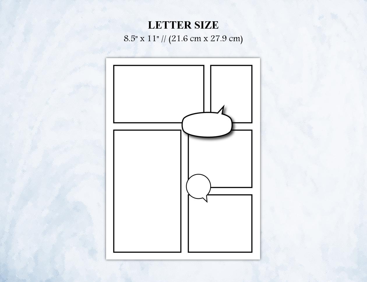 Blank Comic Strip Template Printable, 110 Page Comic Book Layout ...