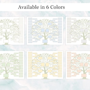 8 Generation Family Tree Template Editable, Family Tree Chart ...
