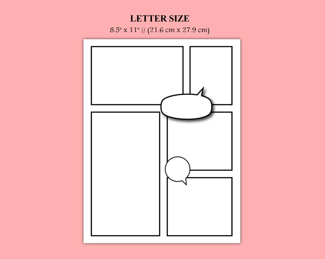 Blank Comic Strip Template Printable, 30 Page Comic Book Layout ...