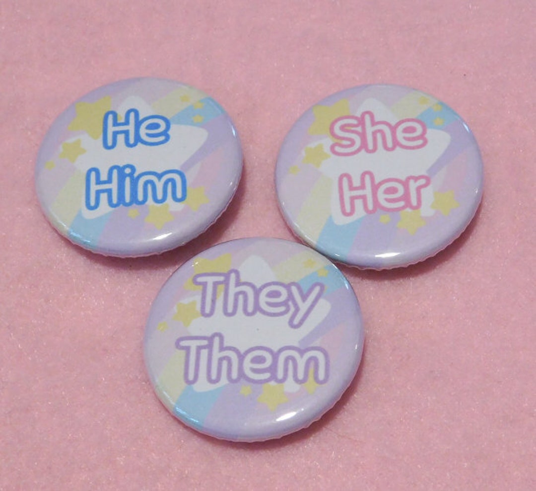 Pronoun Buttons {1.25in Buttons} - Etsy