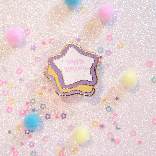 Cake Enamel Pin - Etsy