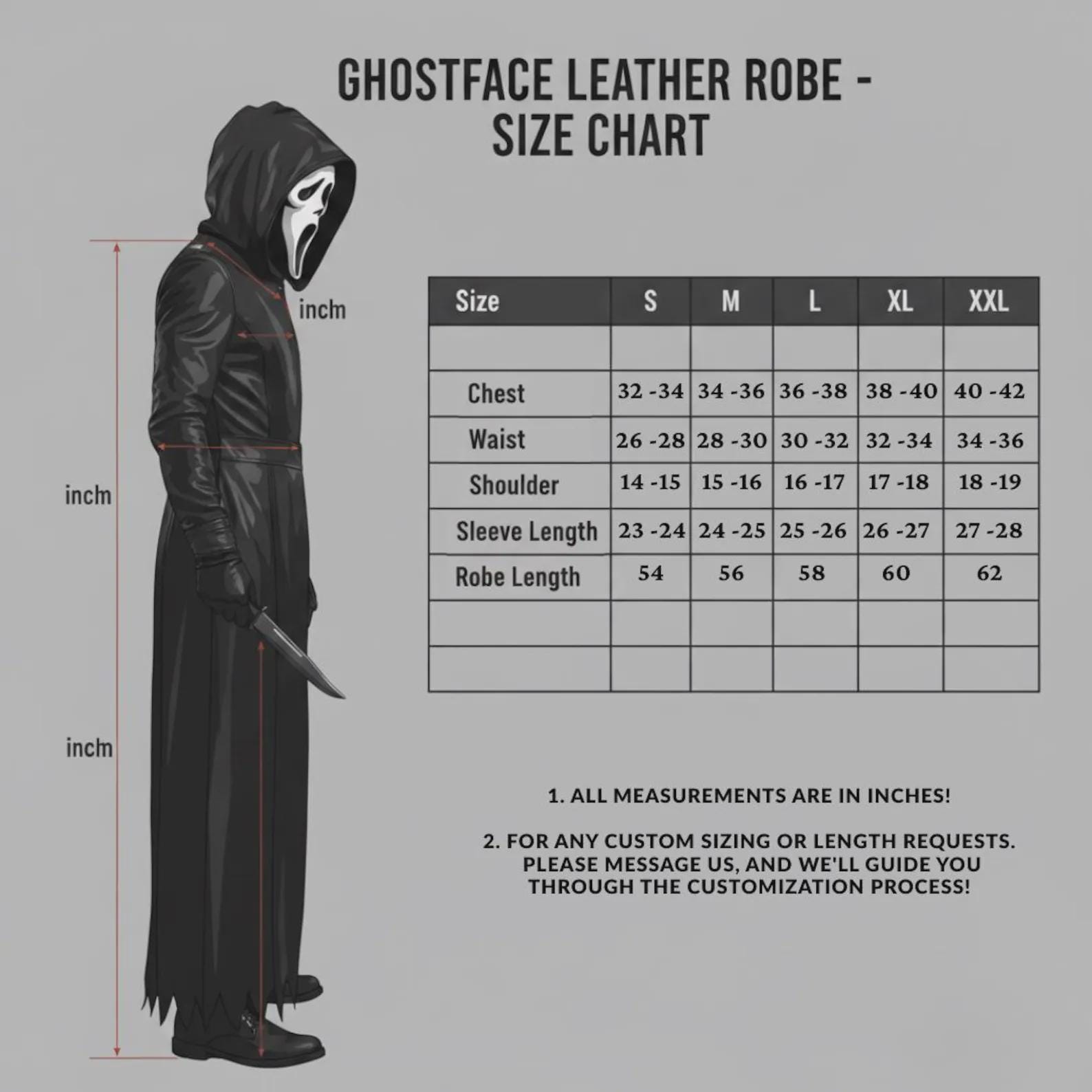 Ghost Scary Costume Horror Scream Style Robe | Halloween Cosplay Outfit ...