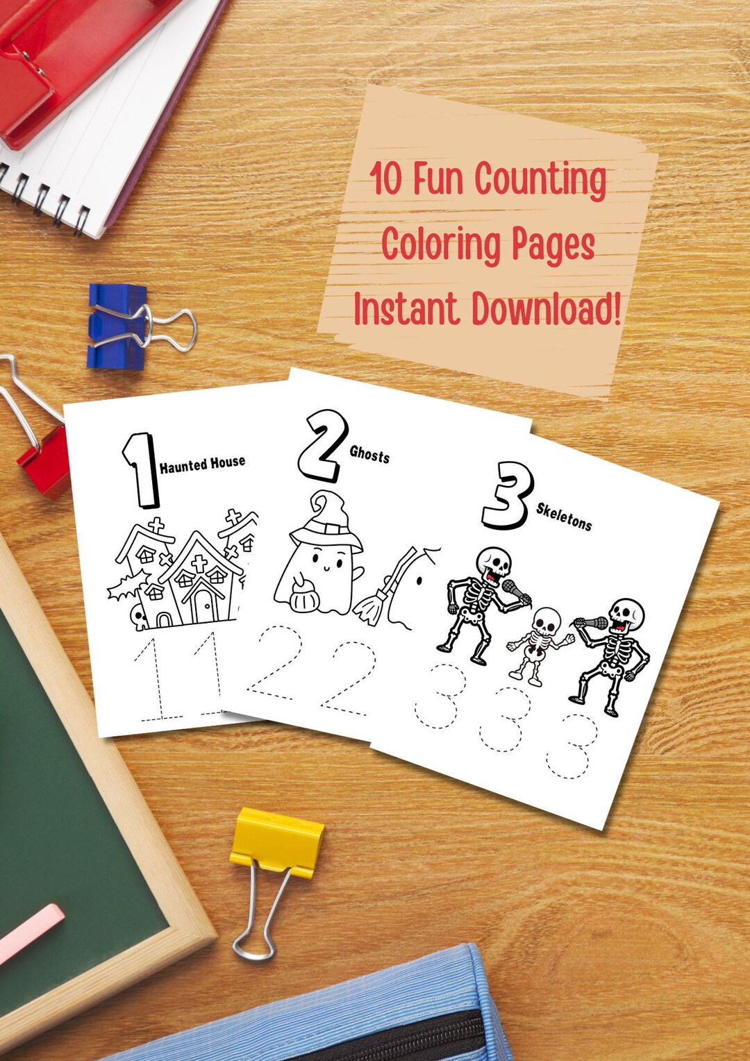 Hojas de trabajo de conteo de Halloween para preescolares: Páginas para ...