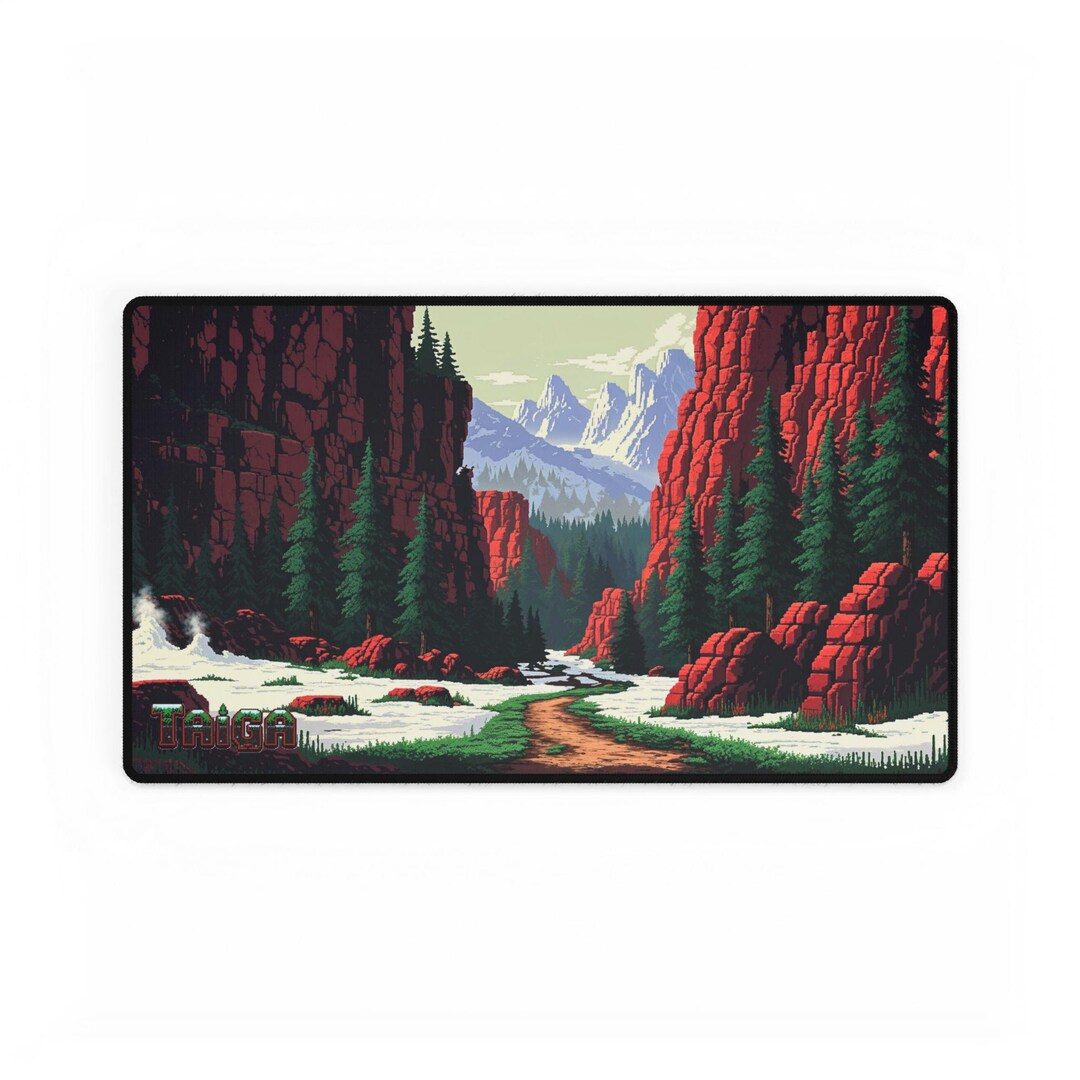 Taiga Landscape Desk Mat | Retro | MTG Playmat | Magic the Gathering ...